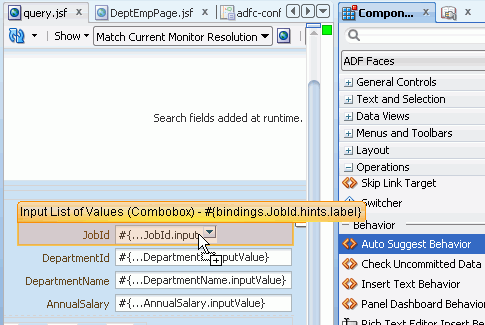 Как предыдущее изображение, но с Турн Палитра отображается в правом верхнем и Авто Предлагаю ...